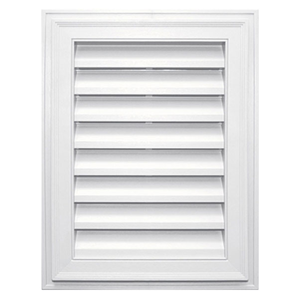 18"W x 24"H Rectangle Gable Vent Louver, 140 Sq. Inch Vent Area, 117 ...