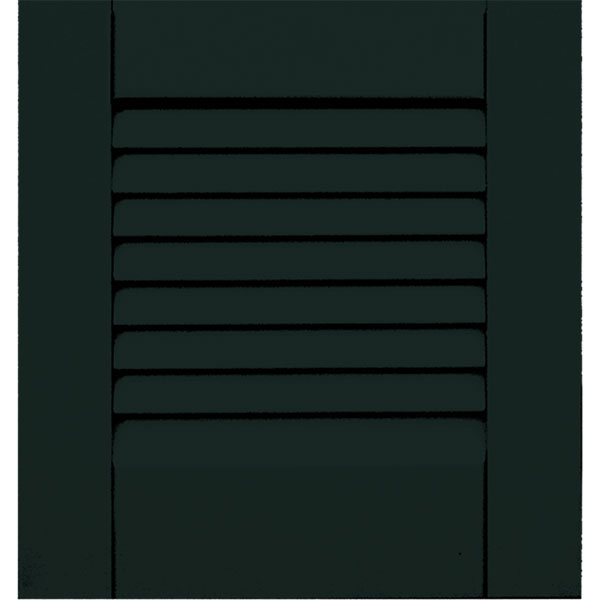 12"W x 12"H Atlantic Classic Solid Core Composite Louver Style Shutter ...