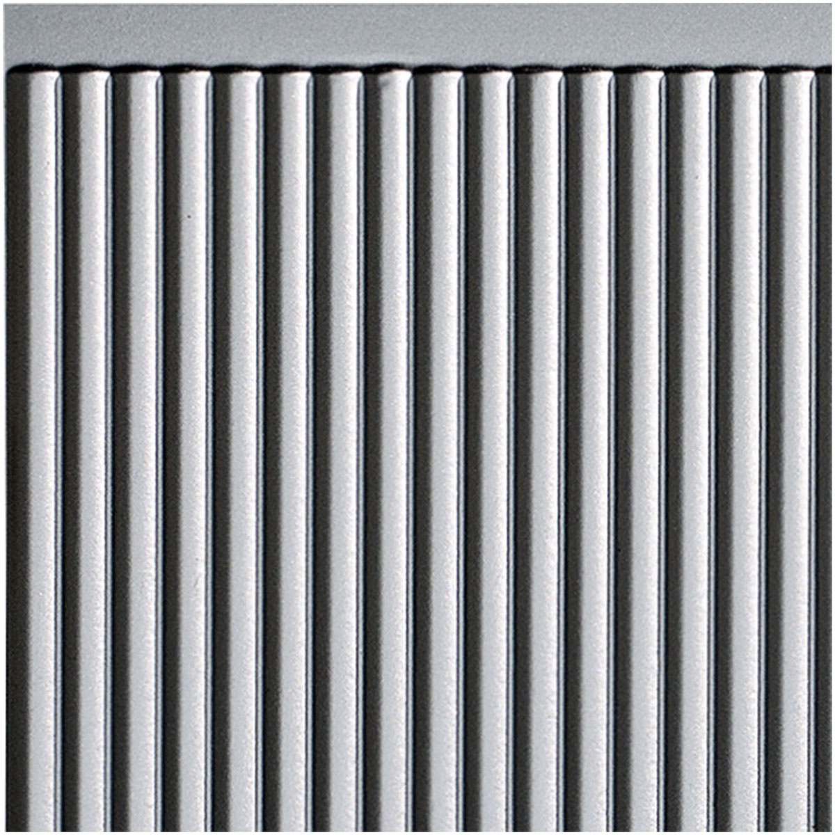 Fasade Rib Backsplash Panel, 6" x 6" Sample, Argent Silver - HomeOver.com