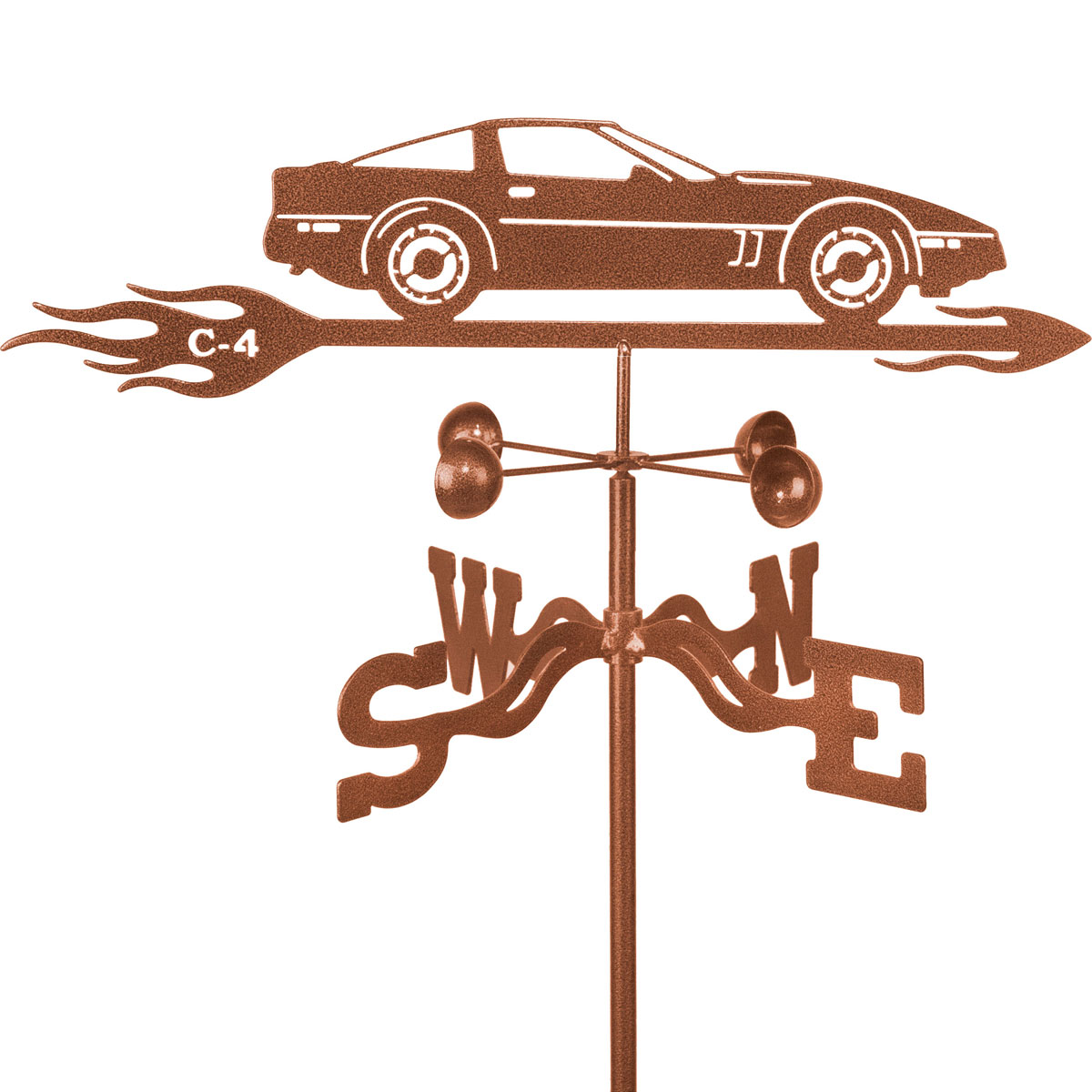 21"L x 5"H Vintage Series Corvette C4 Car Weathervane, w/ Gazebo Mount ...