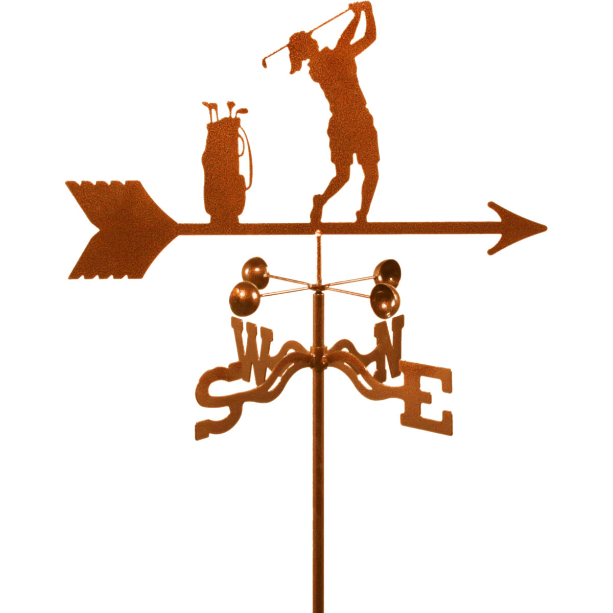 21"L x 10"H Vintage Series Female Golfer Weathervane, w/ Post Mount ...