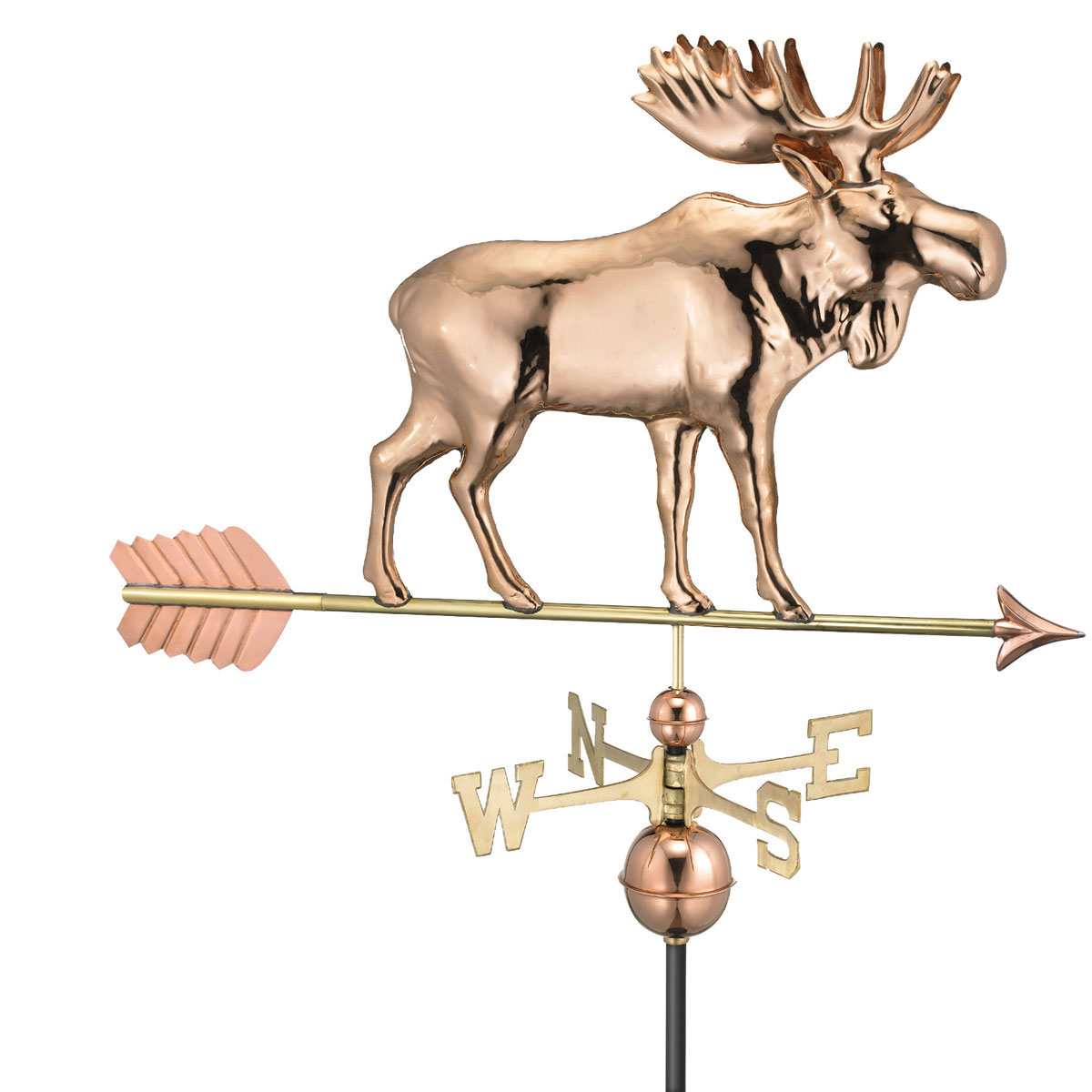Moose Weathervane with Arrow - Pure Copper - HomeOver.com