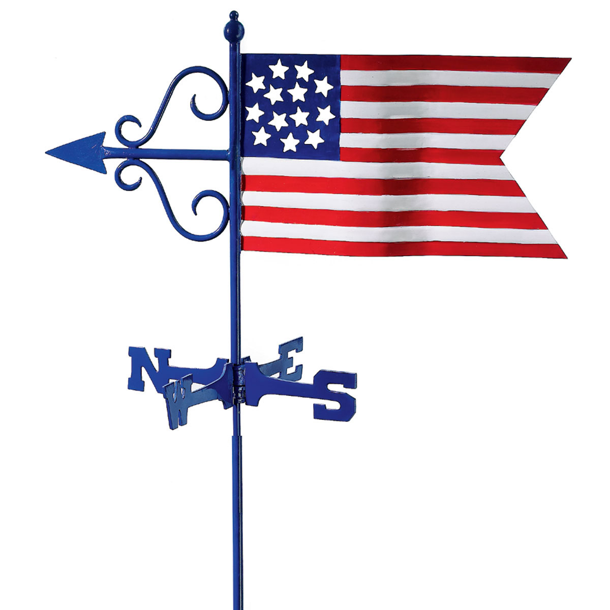 Americana Flag Garden Weathervane - w/Garden Pole - HomeOver.com